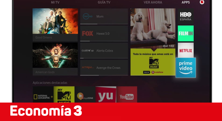 Vodafone TV refuerza su apuesta por la ficción con Amazon Video